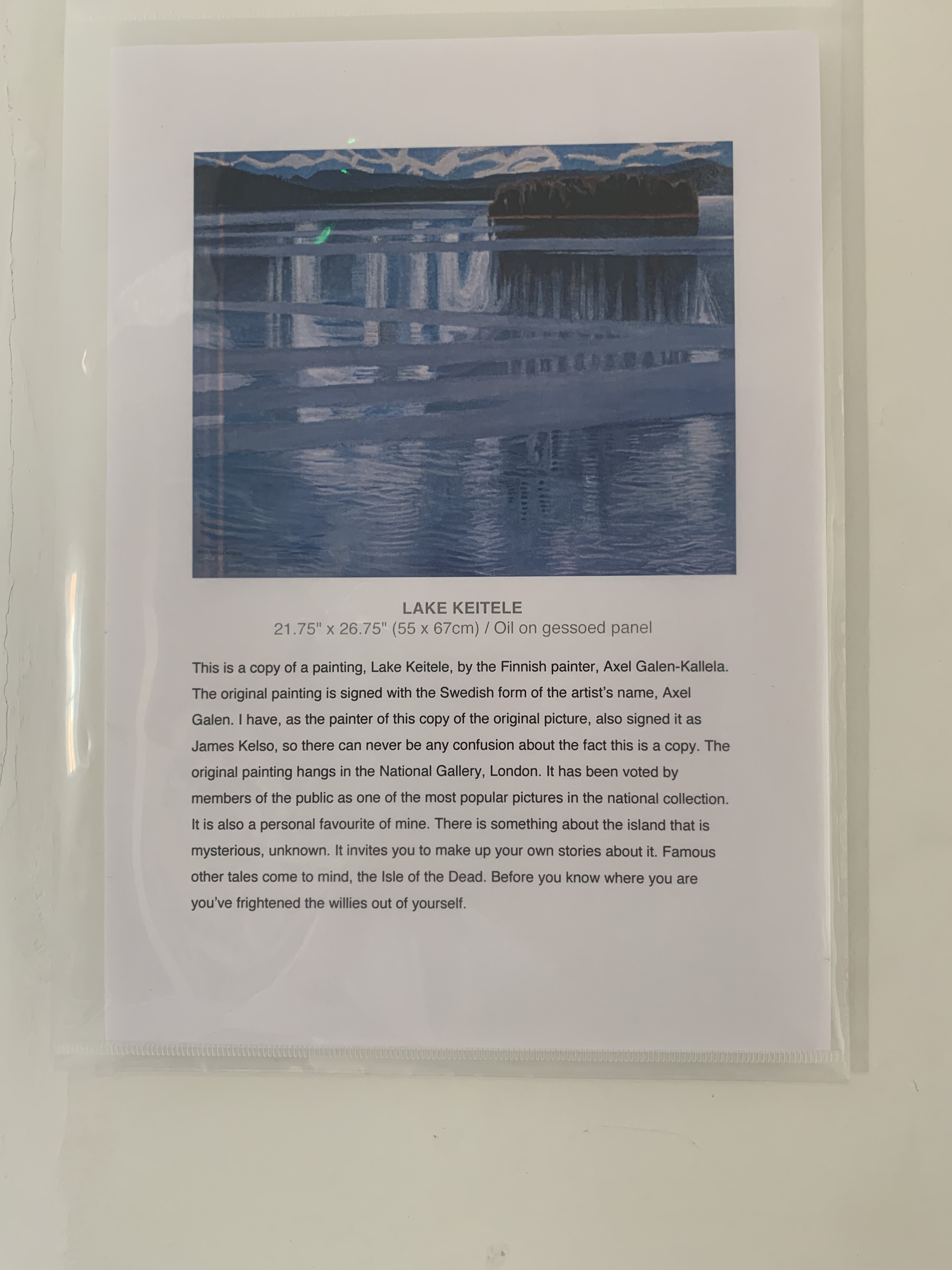 Lake Keitele – A new painting by James Kelso – Friends of Watlington ...